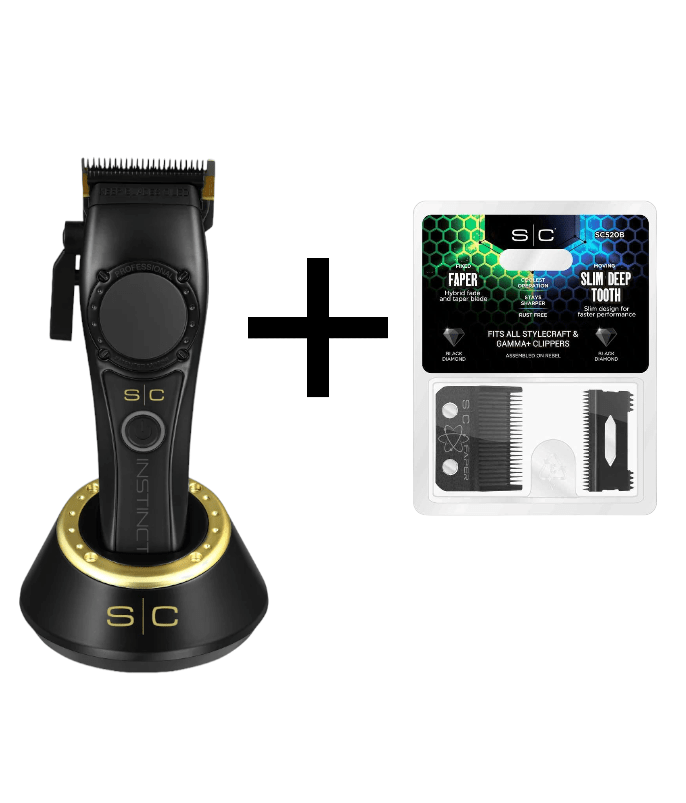 Stylecraft Instinct Clipper + SC Faper Blade SET - Barberdepot